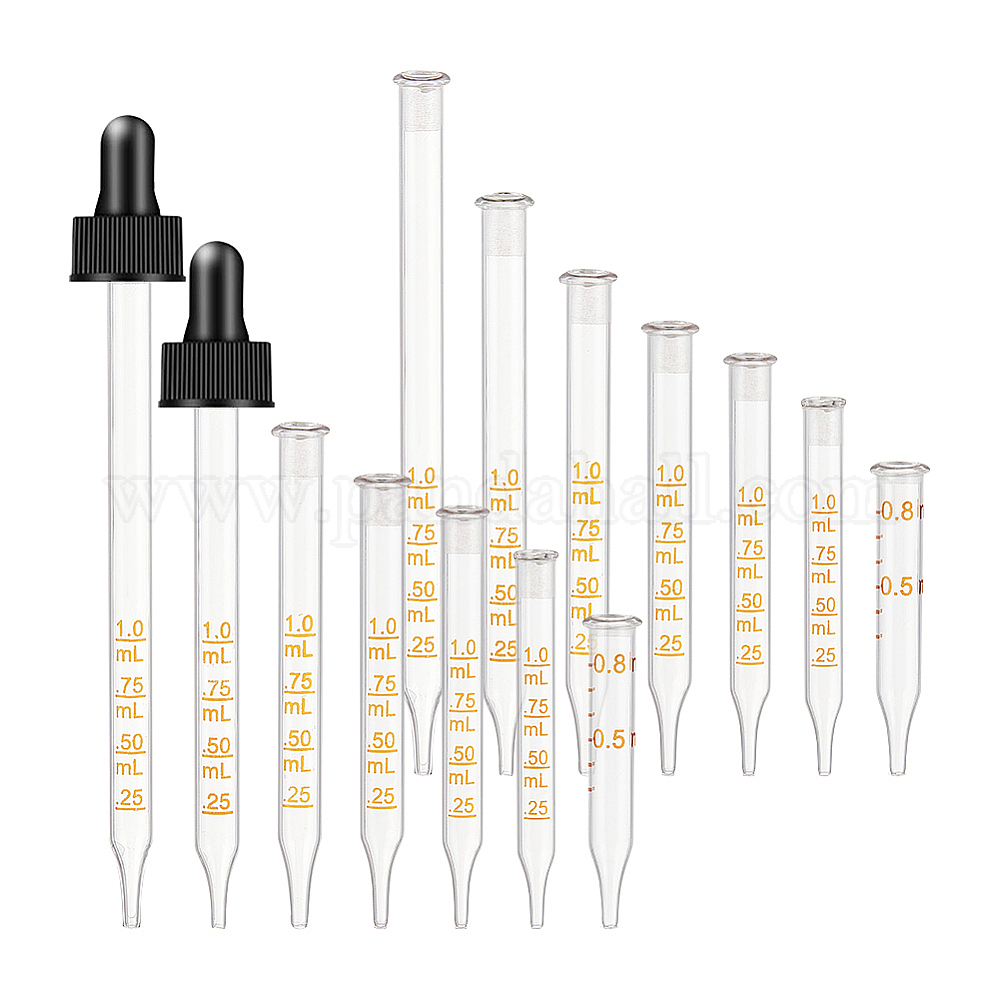 Wholesale BENECREAT 14 Pcs Essential Oil Dropper Pipette 7 Styles Glass ...