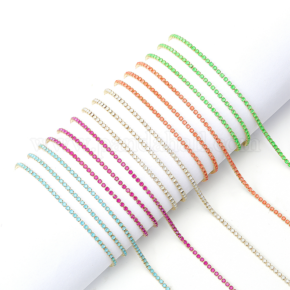Wholesale CHGCRAFT 4.5M 5 Colors Brass Rhinestone Strass Chains ...