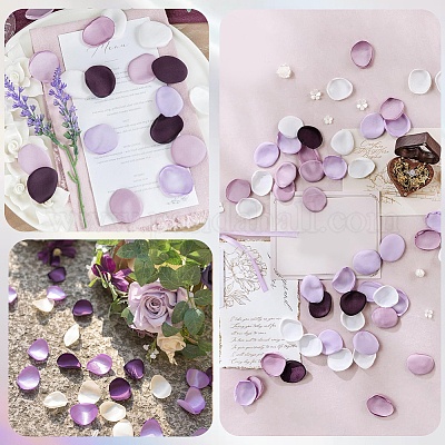 Pétalos de rosa artificiales de poliéster al por mayor para bisuterías ...