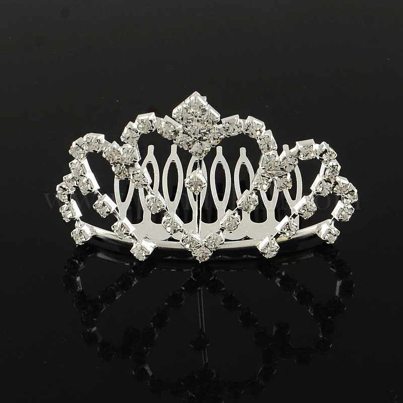 Wholesale Fashionable Wedding Crown Rhinestone Hair Combs - Pandahall.com
