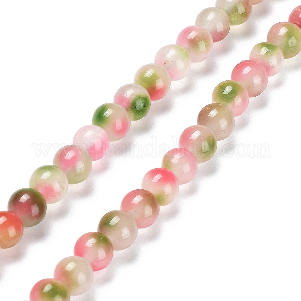 Wholesale Faceted Rondelle Dyed Natural White Jade Bead Strands - Pandahall.com