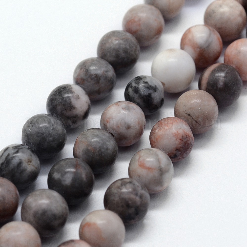 Wholesale Natural Pink Zebra Jasper Beads Strands - Pandahall.com