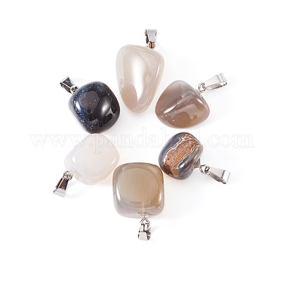 Wholesale Natural Grey Agate Pendants - Pandahall.com