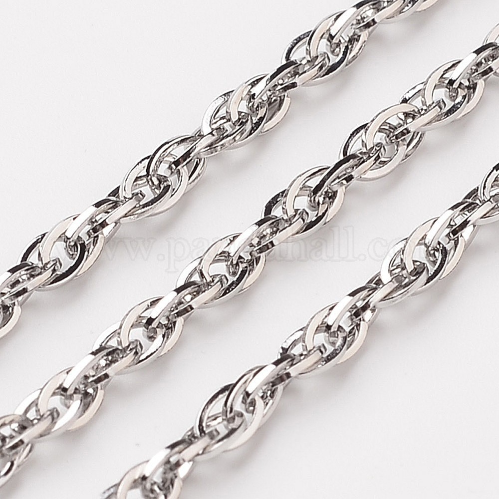 Wholesale Tarnish Resistant 304 Stainless Steel Rope Chains - Pandahall.com