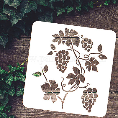 Wholesale FINGERINSPIRE Grapevine Stencil 30x30cm Small Grape Wall ...