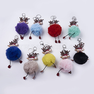 Wholesale Pom Pom Ball Keychain - Pandahall.com