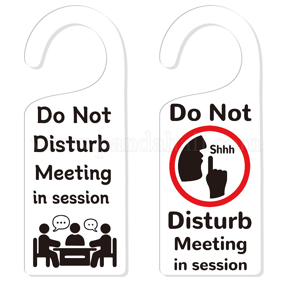 Shop CHGCRAFT 2Pack Do Not Disturb Door Sign Acrylic Notice Door Hanger ...