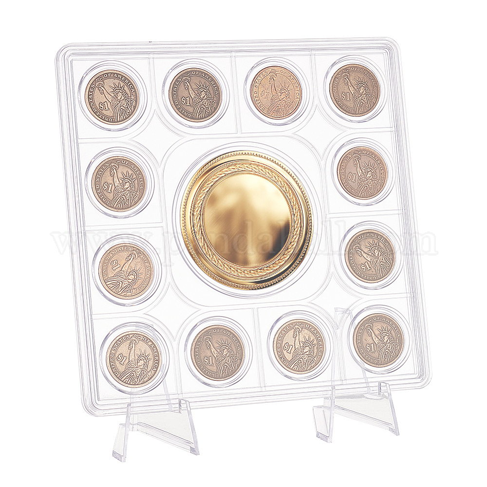 Wholesale 12-Slot Plastic Medal Coin Display Case - Pandahall.com