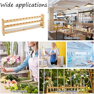 Wholesale OLYCRAFT 6 Holes Wooden Test Tube Rack 50ML Test Tube Display ...