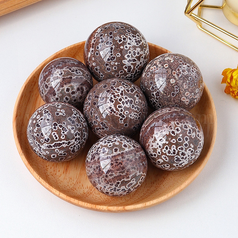 Wholesale Natural Fish Roe Stone Crystal Ball Display Decorations ...