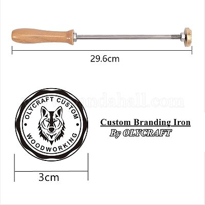 Fer de marque en cuir bois personnalisé olycraft 3cm tampon de fer de ...