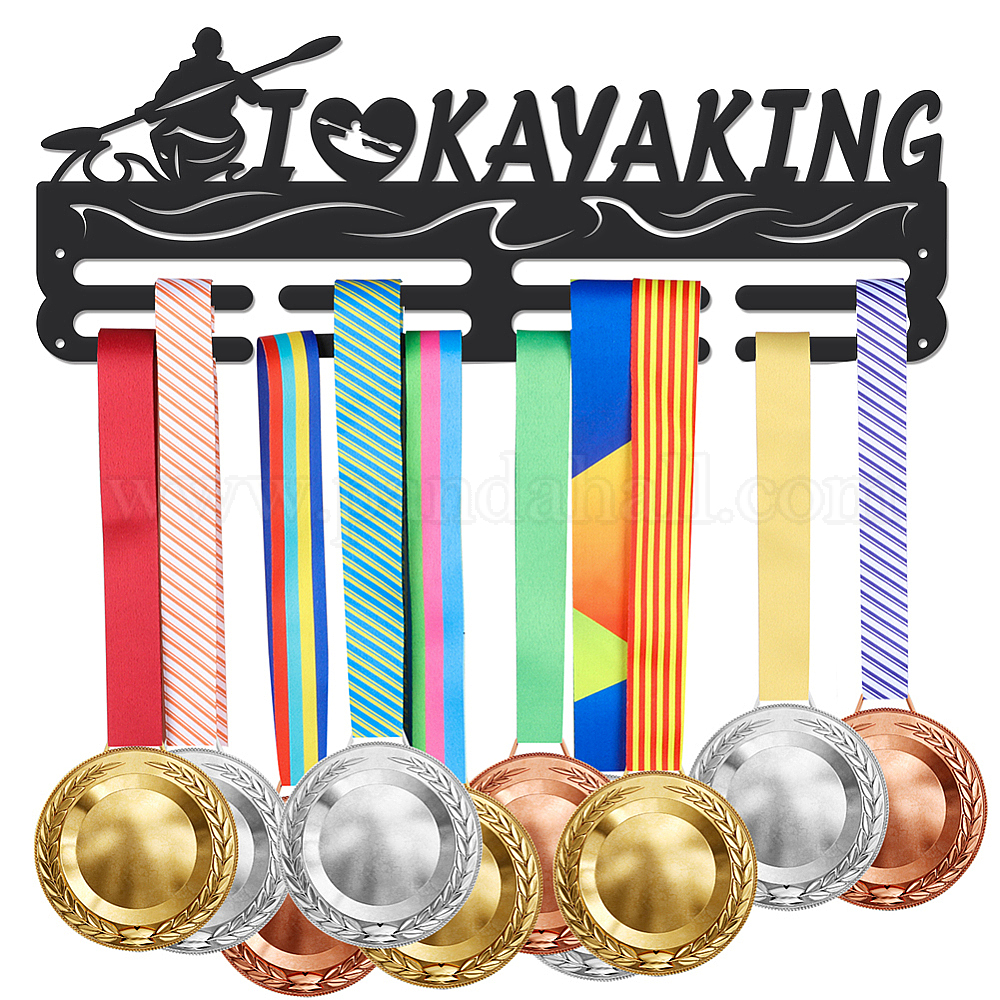 Wholesale SUPERDANT Sports Medal Hanger Holder Display I Love Kayaking ...