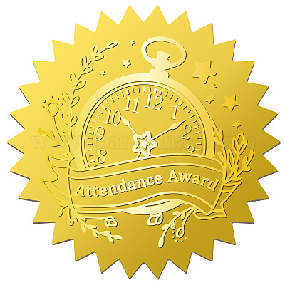 Wholesale CRASPIRE 408Pcs Attendance Award Clock Gold Foil Embossed ...