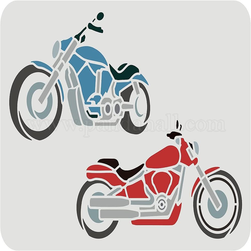 Wholesale FINGERINSPIRE Motorcycles Stencil Template 29.7x21cm 2 ...