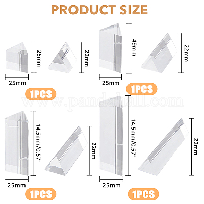 Wholesale SUPERFINDINGS 4 Size Labs Equilateral Acrylic Prisms ...