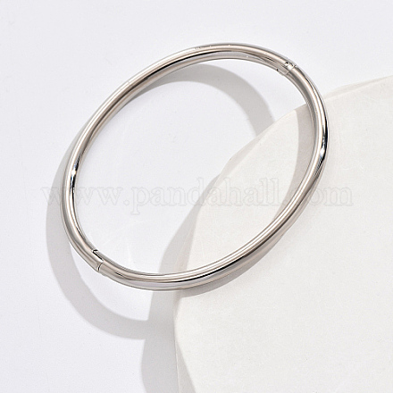 Wholesale Non-Tarnish Stainless Steel Plain Bangles - Pandahall.com