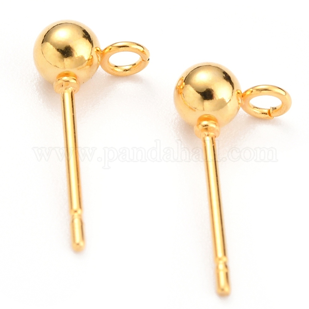 Wholesale 304 Stainless Steel Ball Post Stud Earring Findings ...