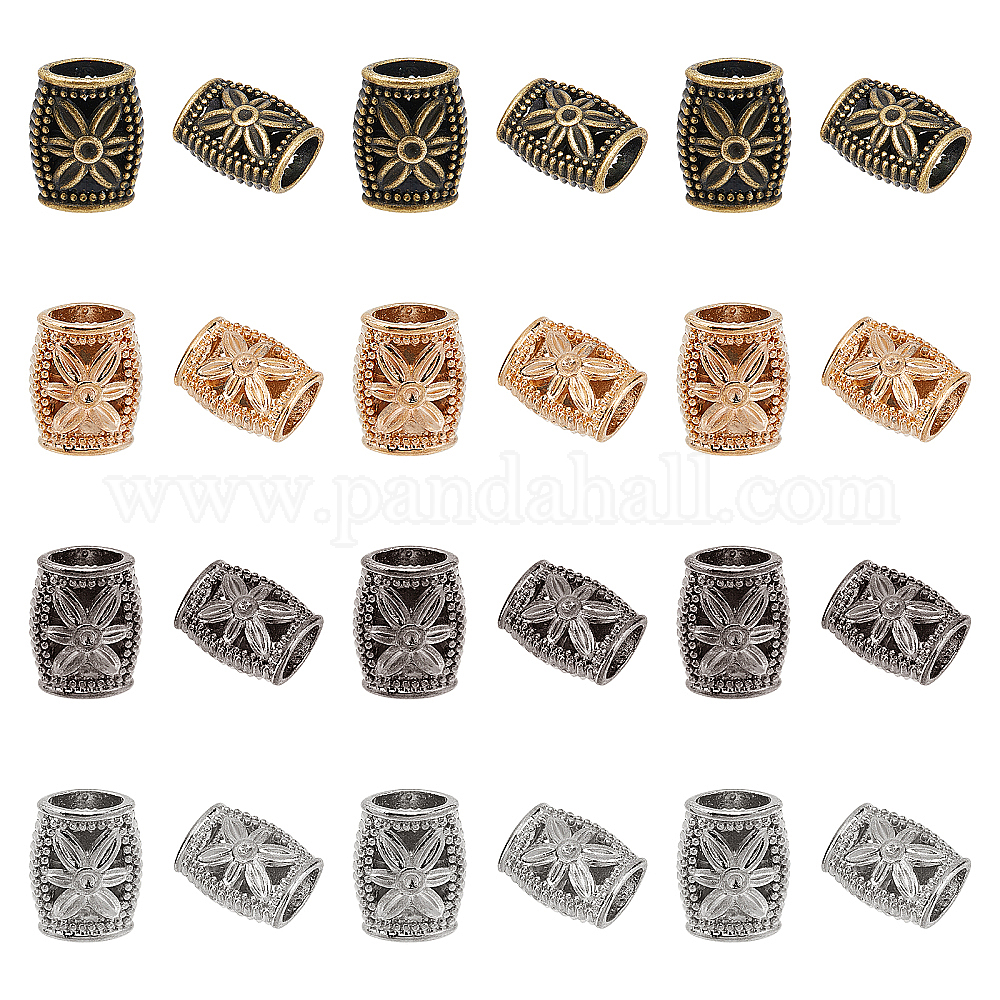 Wholesale CHGCRAFT 64Pcs 4 Colors Hollow Alloy Cone Cord Rope Lock ...