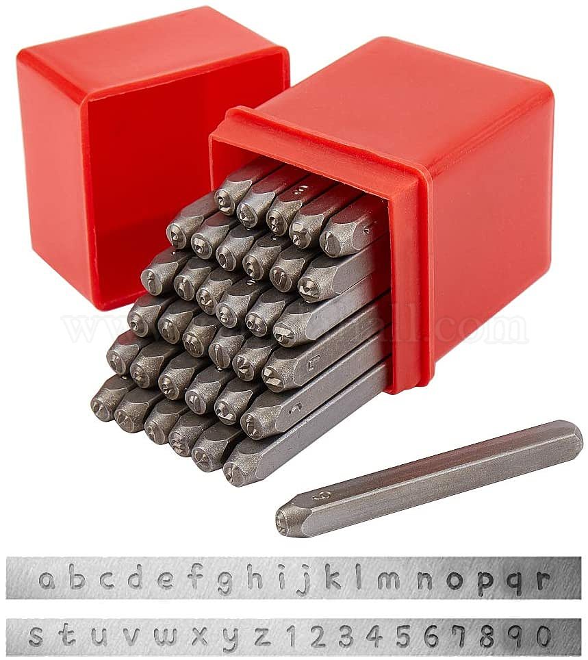 Pandahall elite 36 pcs juego de sellos de metal con letras y números al por mayor para ...