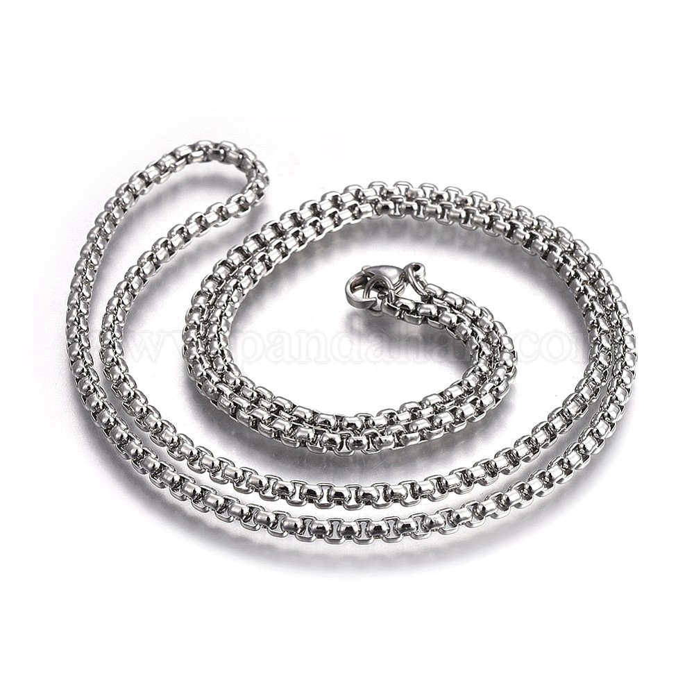 Wholesale Non-Tarnish 304 Stainless Steel Box Chain Necklaces ...
