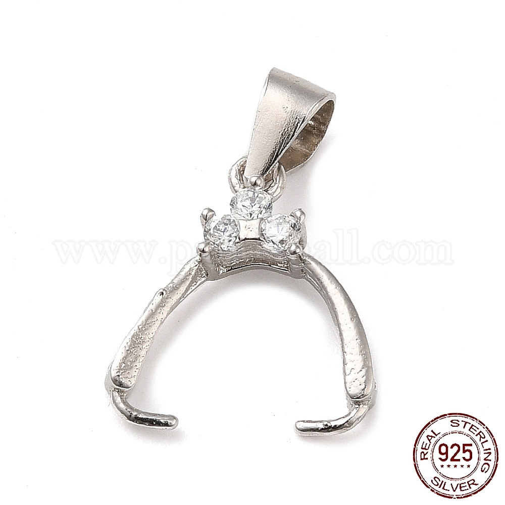 Wholesale Rhodium Plated 925 Sterling Silver Micro Pave Clear Cubic ...