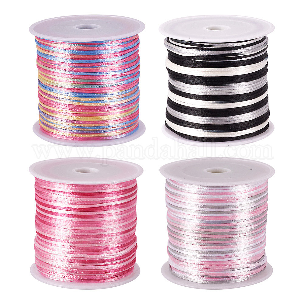 Wholesale Pandahall 4 Rolls 4 Colors Segment Dyed Nylon Thread Cord ...
